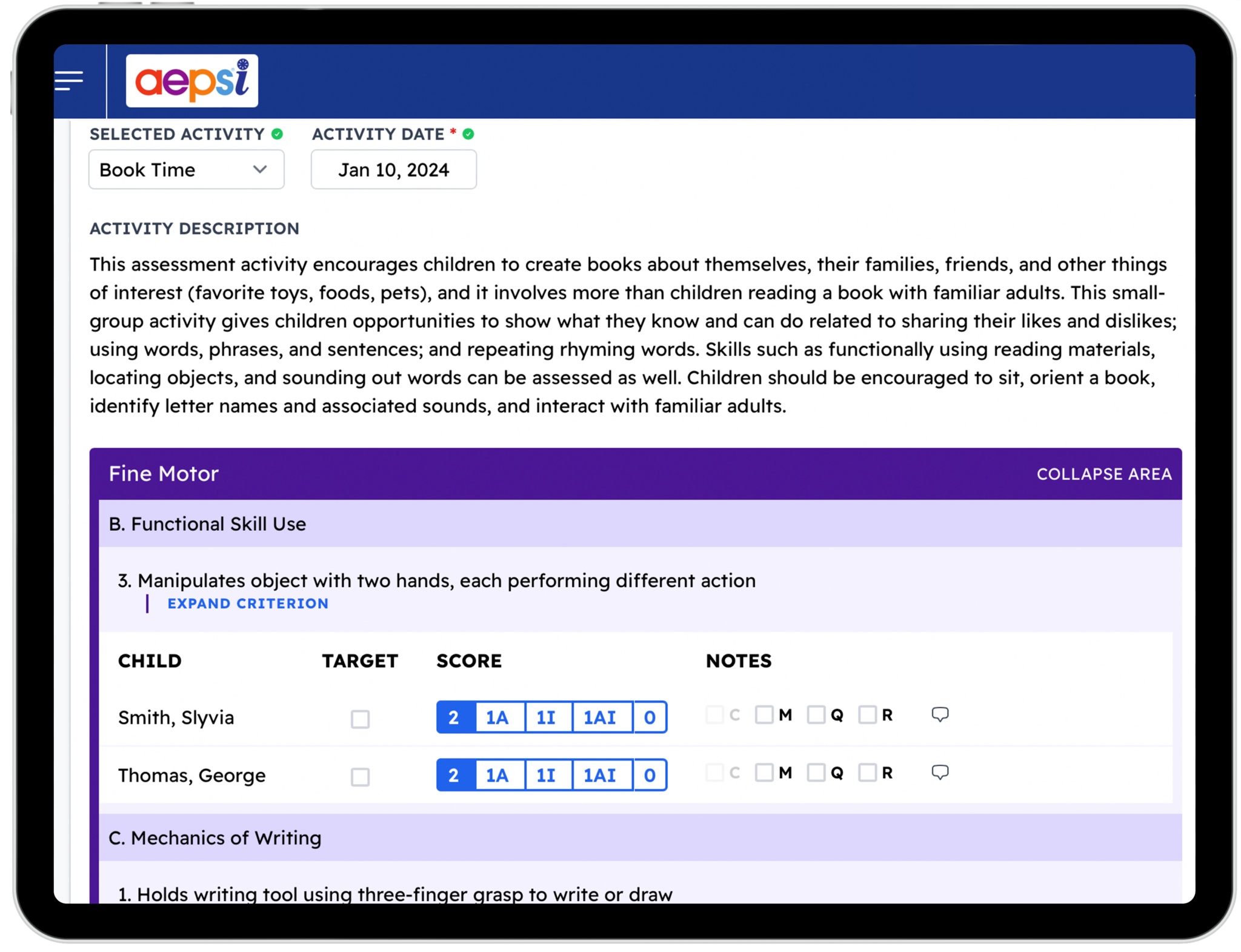 AEPS-3 Assessment Activities – AEPS-3 – Early childhood assessment ...
